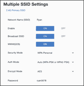192.168.10.1 Login Admin - change WIFI settings (SSID name, password)